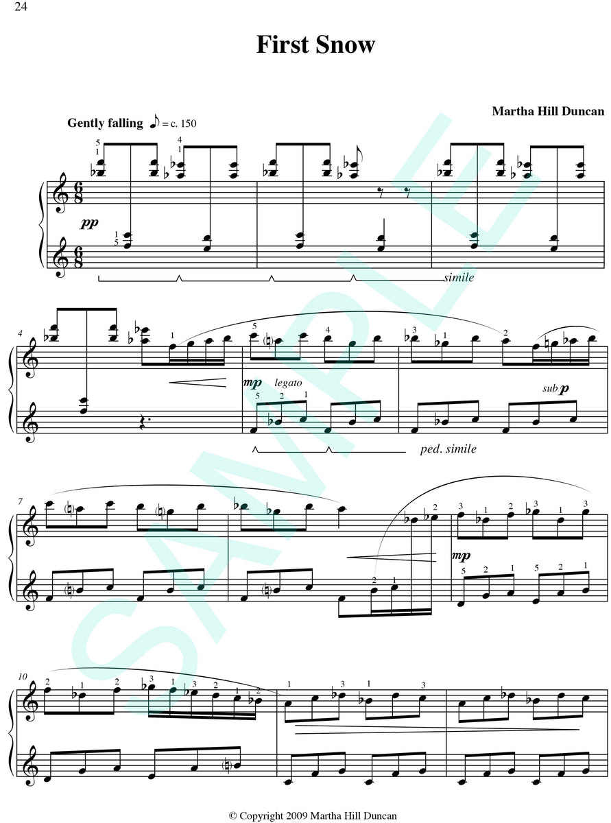 FIRST SNOW - Piano Music - Martha Hill Duncan
