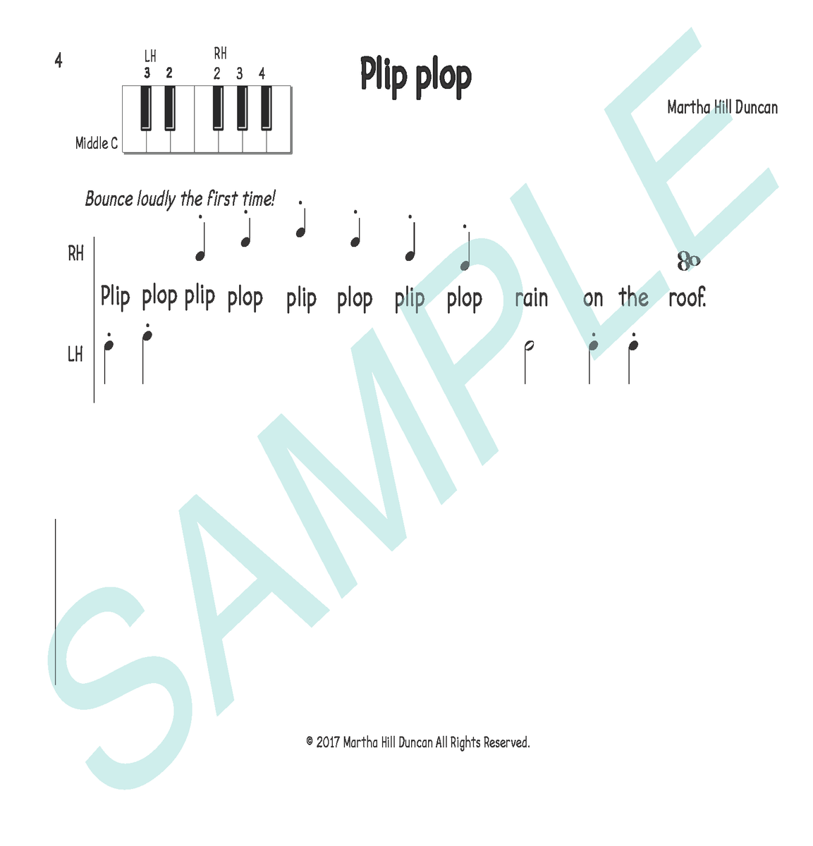 PLIP, PLOP - Piano Music - Martha Hill Duncan