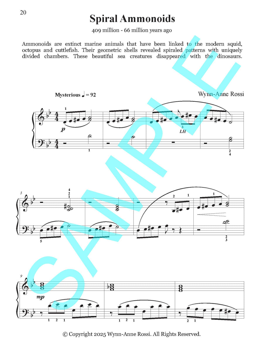 SPIRAL AMMONOIDS – Piano Solo from Prehistoric Piano Bk 3 by Wynn-Anne ...
