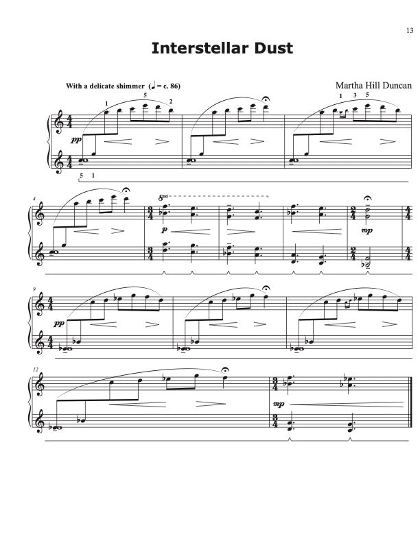 INTERSTELLAR DUST - Piano Music - Martha Hill Duncan