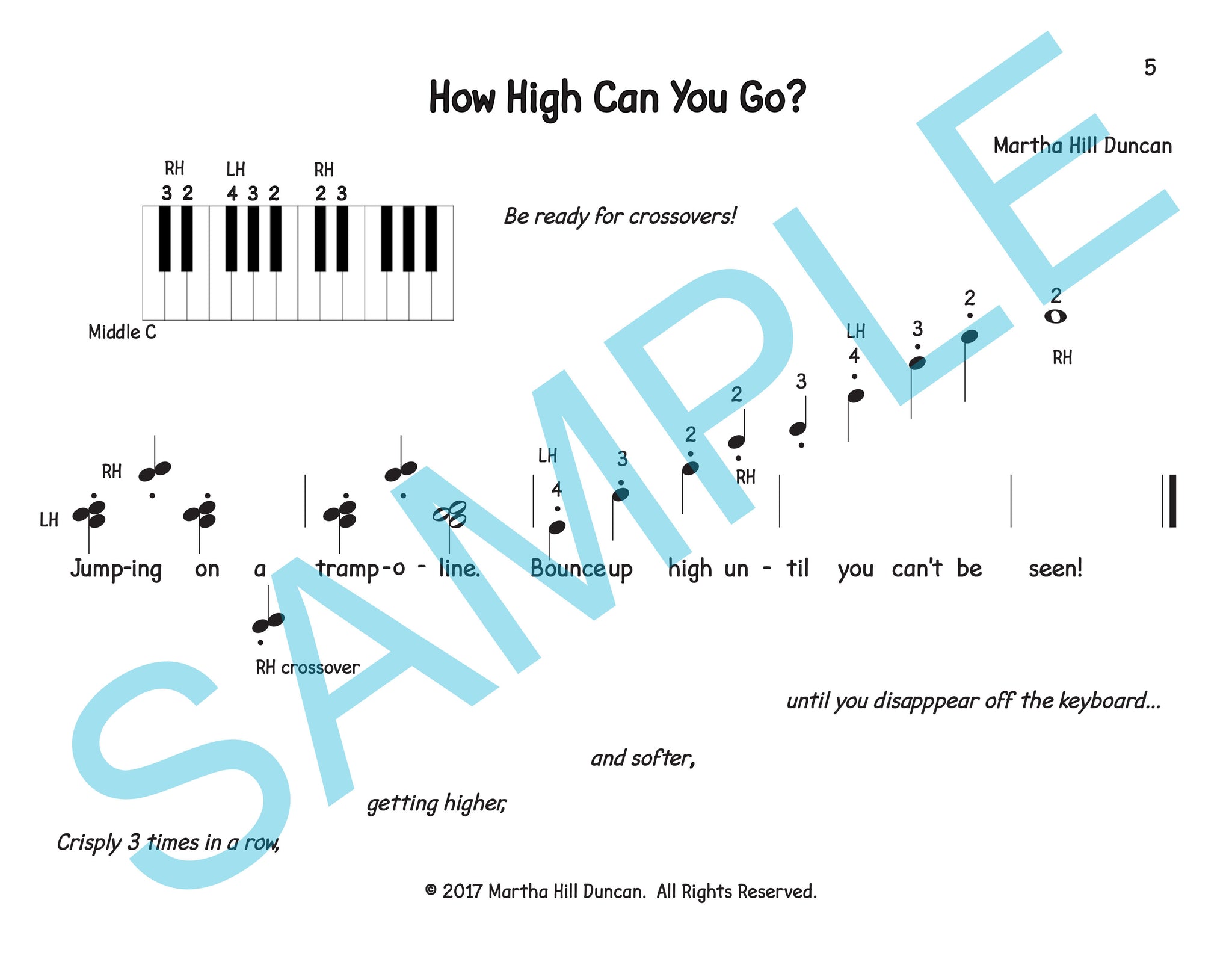 HOW HIGH CAN YOU GO? - Piano Music - Martha Hill Duncan